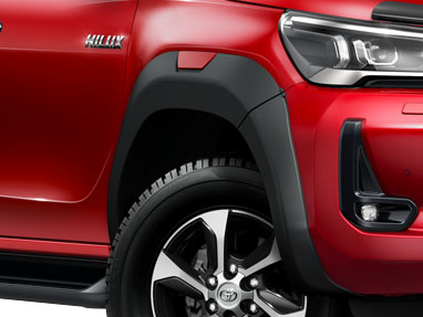 Розширювачі колісних арок з червоною вставкою hilux (toyota) ( PC403 ...